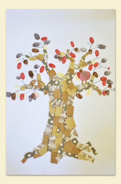 Torn Paper Tree | Munchkins and Mayhem