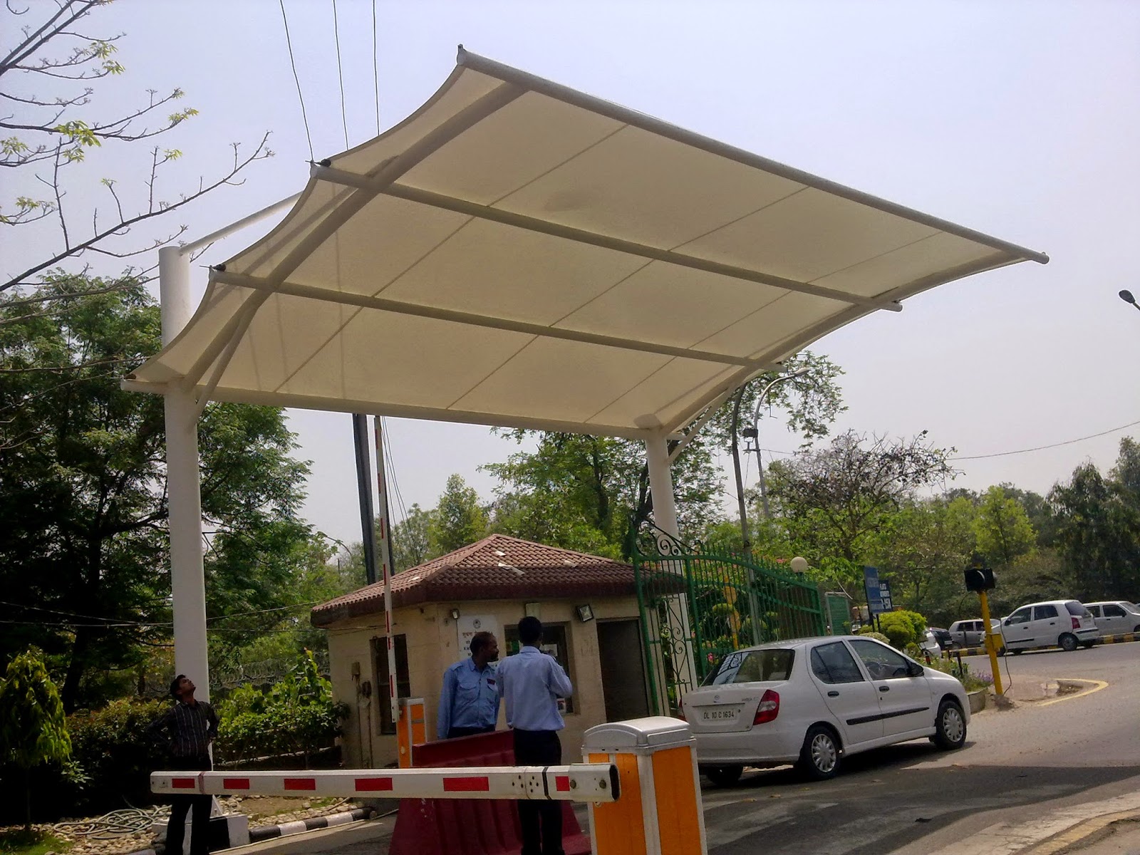 Desain Pabrik canopy kain dan Awning gulung - Jasa Tenda Membrane ...