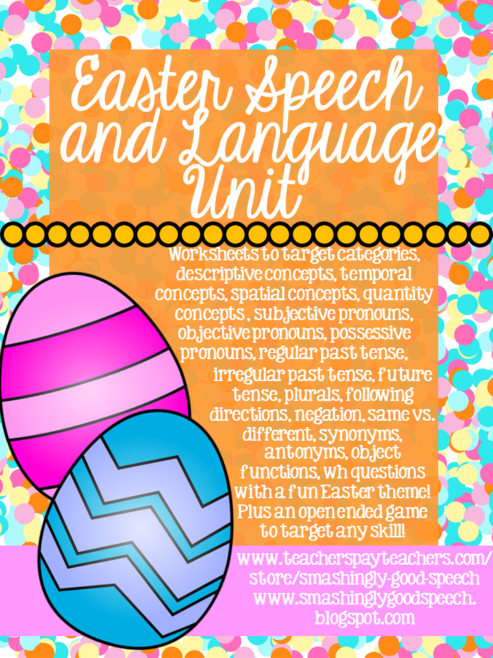 Smashingly Good Speech: Easter Speech-Language Therapy Plans