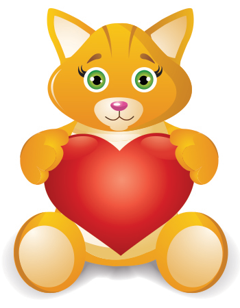 Kitty and Heart | Symbols & Emoticons