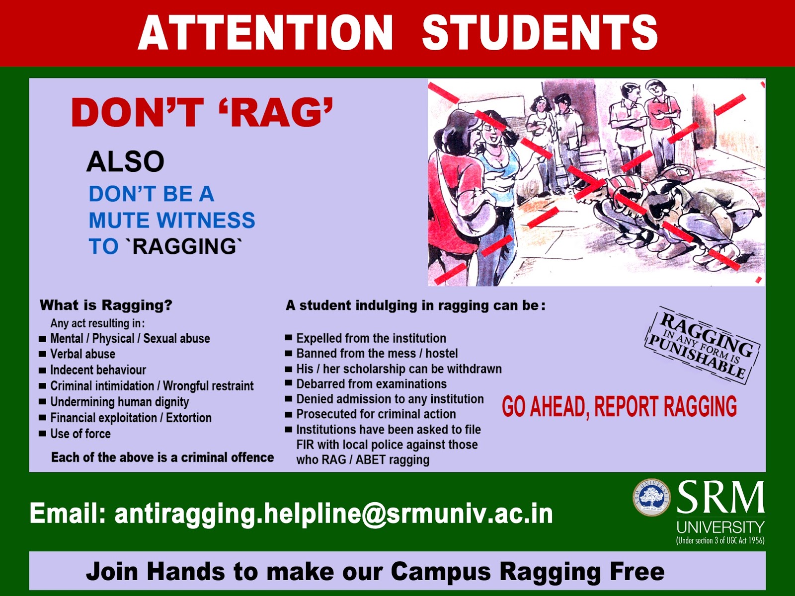 Directives to the Seniors-Don't Rag - SRM Institute of Science and ...