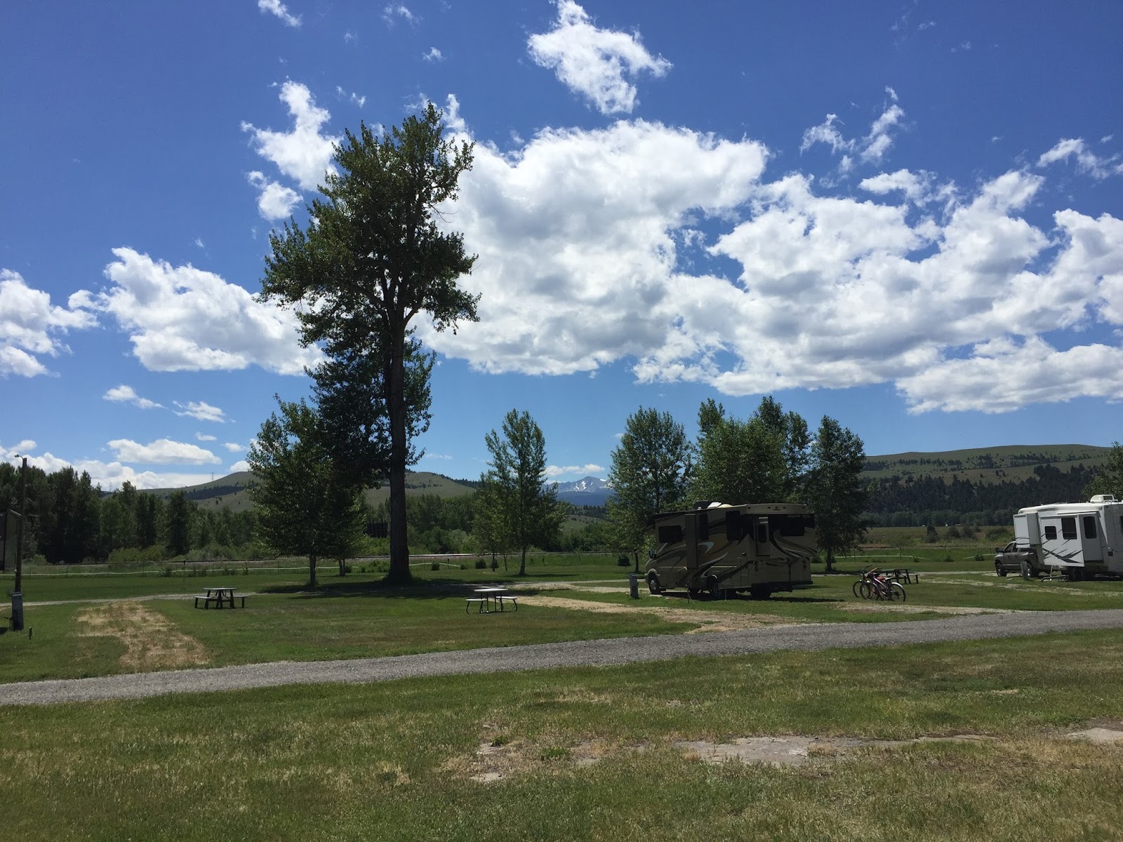 BLUE SKY AHEAD: Riverfront RV Park, Garrison, Montana