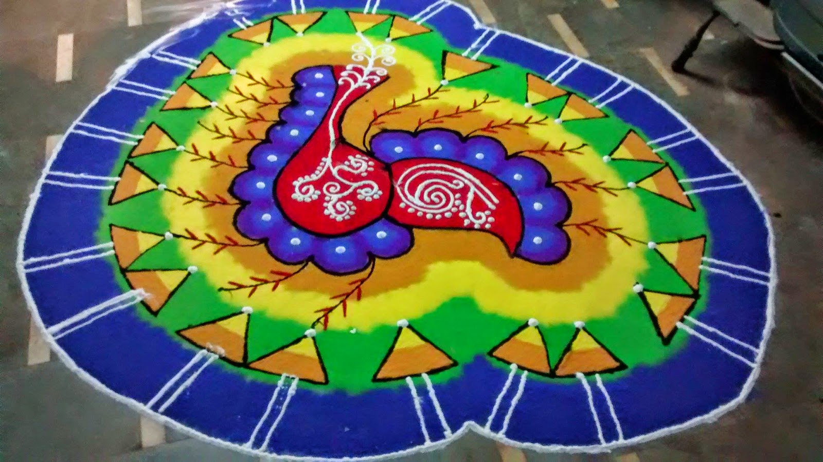 Peacock Rangoli Designs