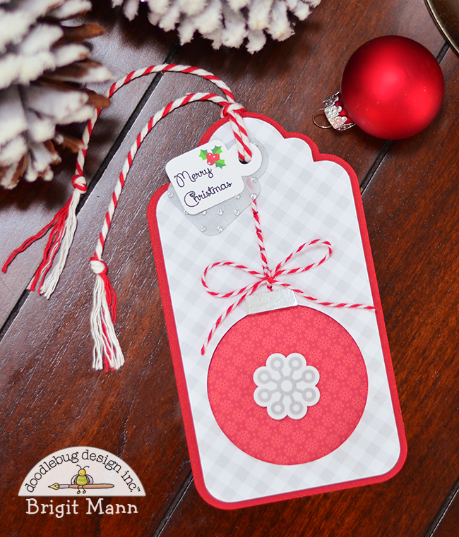 Doodlebug Design Inc Blog: Stitching Challenge: Christmas Tags by Brigit