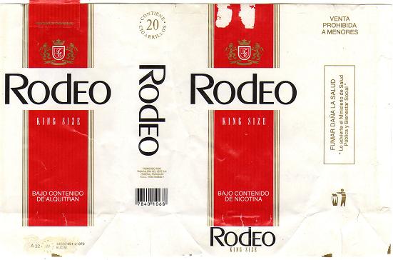 Marquillas de cigarrillos: Rodeo