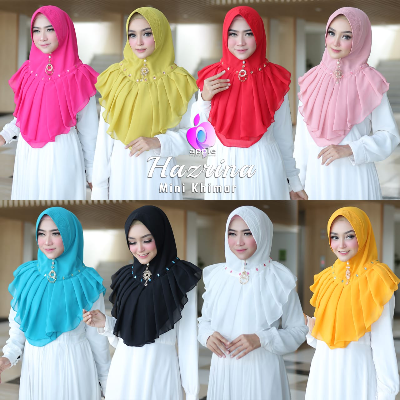 HAZRINA SWAROVSKI MINI KHIMAR by Apple Hijab