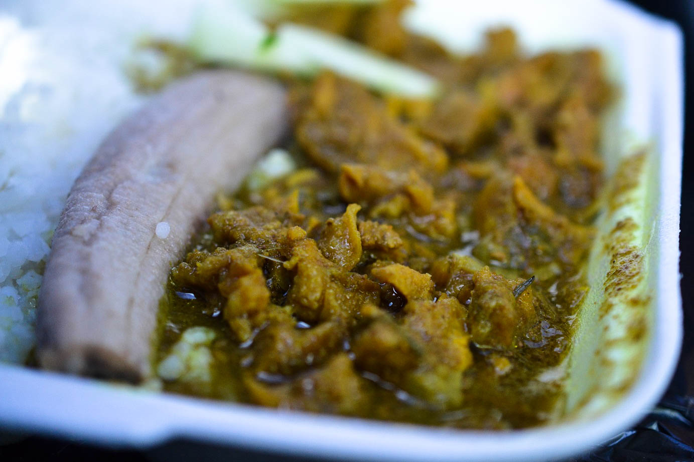 Greedy Girl : Greedy Girl eats at Neville's Curry goat Joint