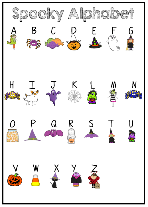 SPOOKY ALPHABET - Classroom Freebies
