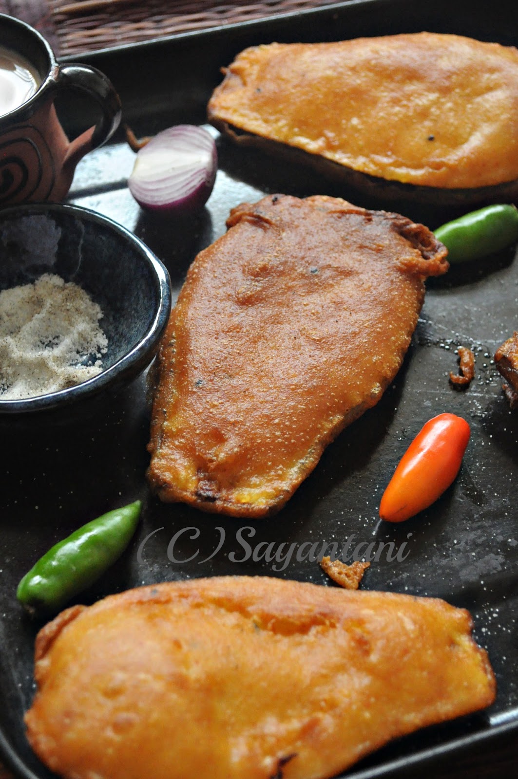 Beguni (Bengali Eggplant Fritter) and a tribute to my Dadubhai - A ...