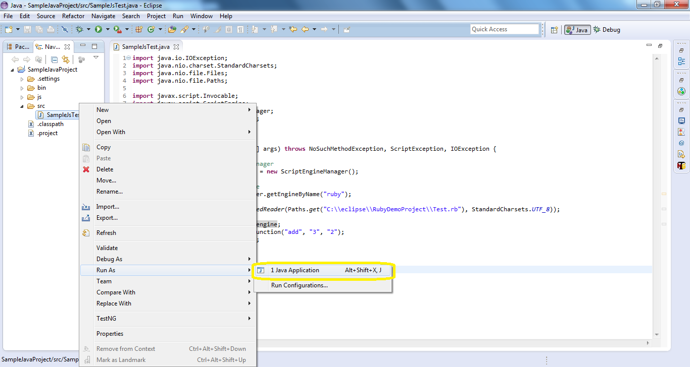 Java Call Ruby Script Functions From Java Code Automation Home
