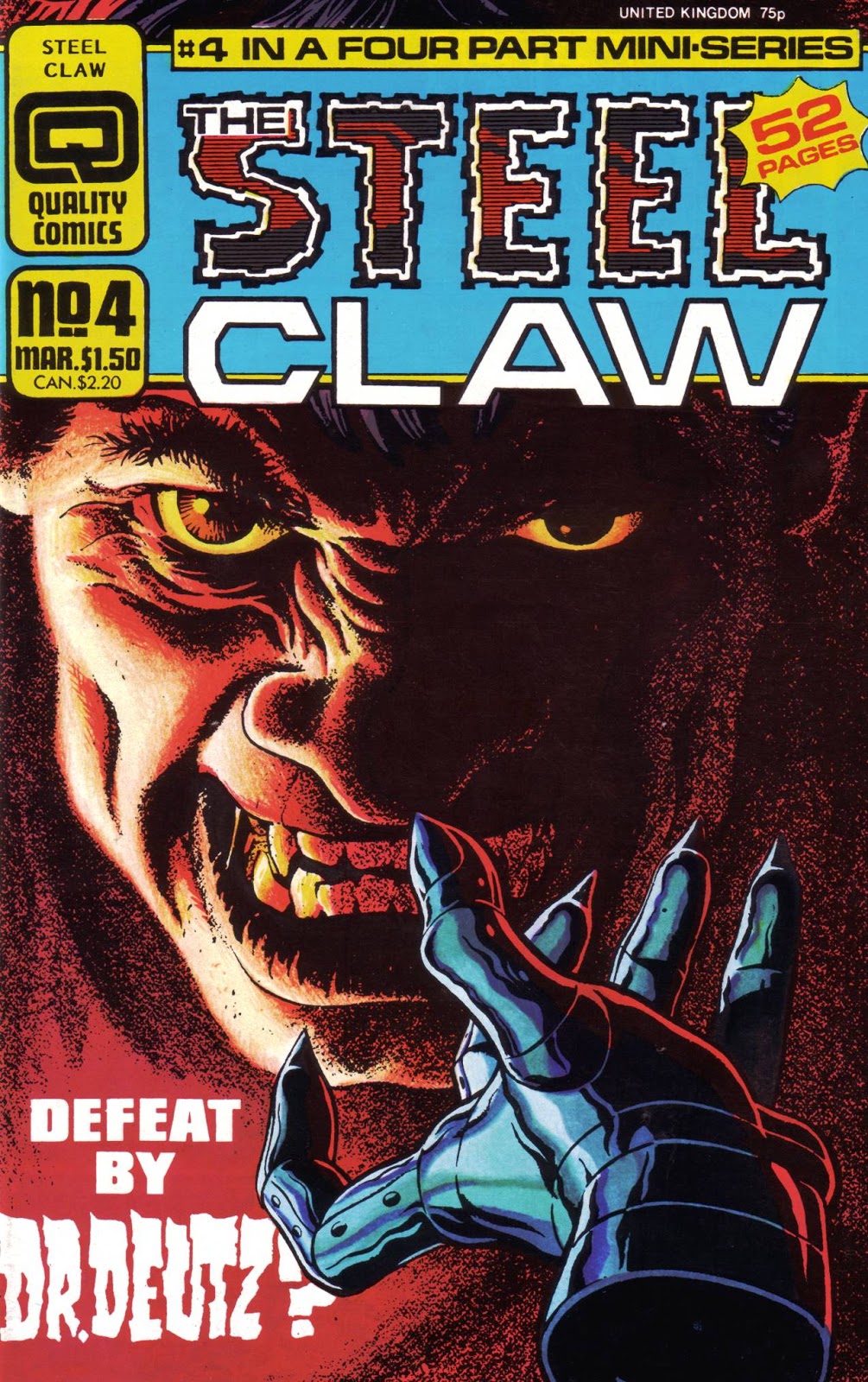 Old-fashioned Comics: The Steel Claw #01 – #04 (1986 – 1987) Quality ...