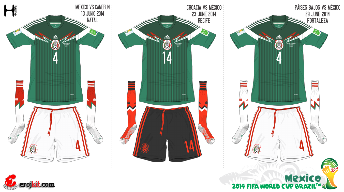 Kit Design, by eroj: 2014 México WC Kits