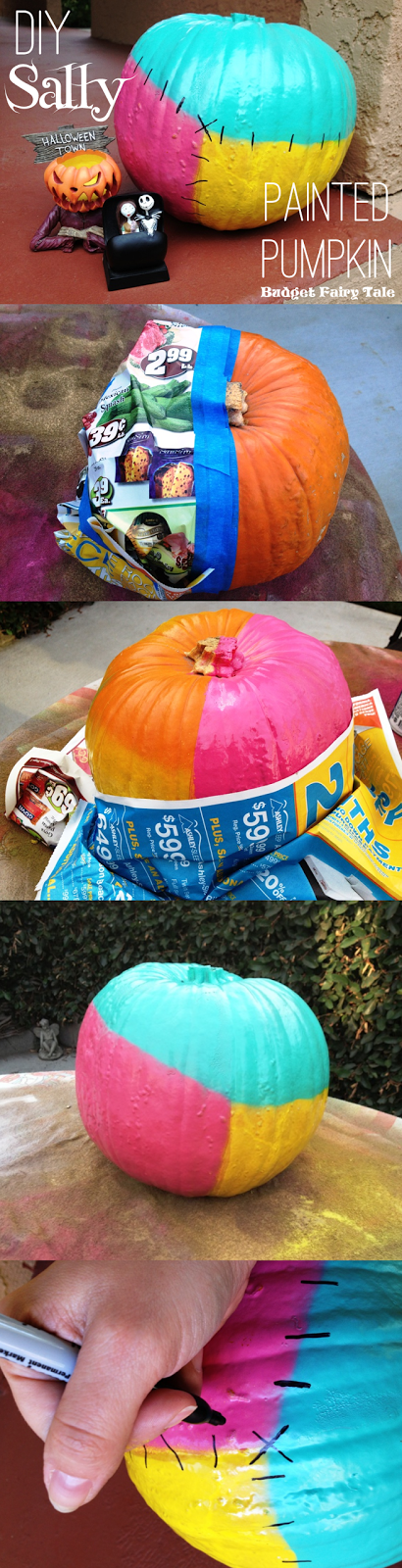 DIY Sally Painted Pumpkin - This Fairy Tale Life