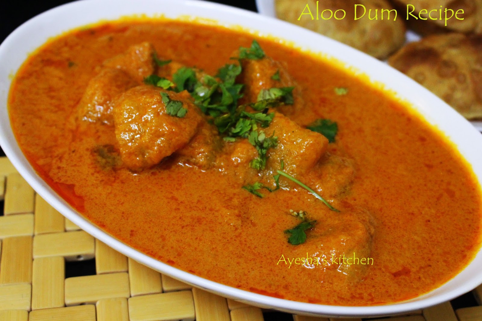 DUM ALOO RECIPE / POTATO SIMMERED IN SPICE AND CREAM GRAVY