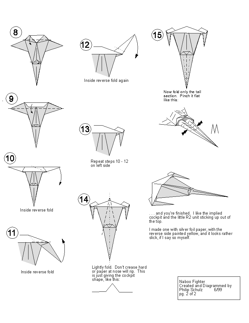 Extremegami: How to make a origami naboo starfighter