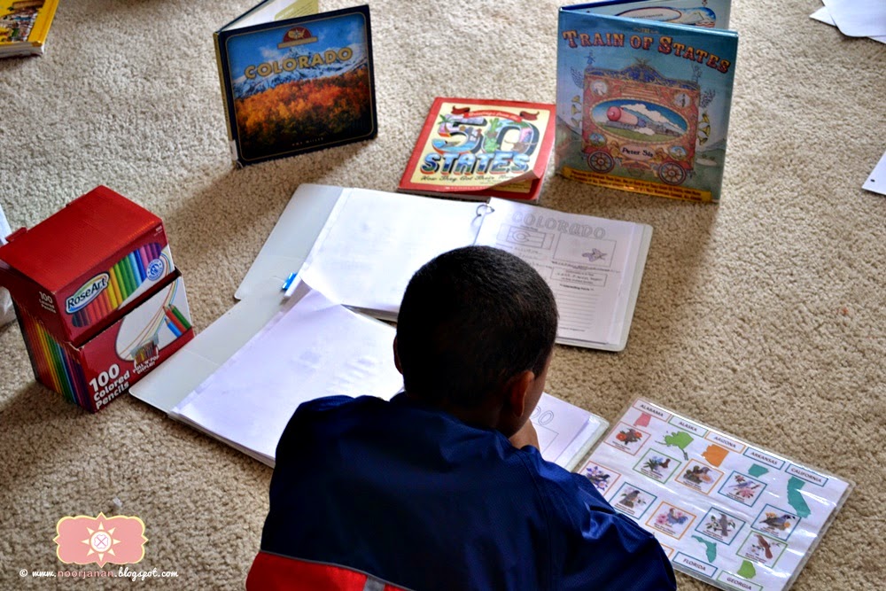 Noor Janan Homeschool: US State Notebook