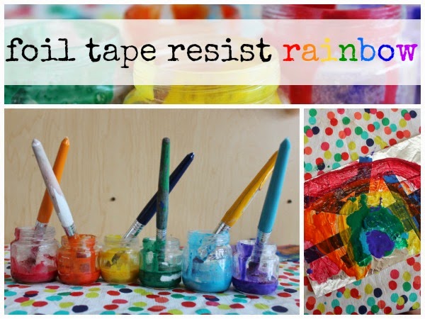 scrumdilly-do!: foil tape resist rainbows