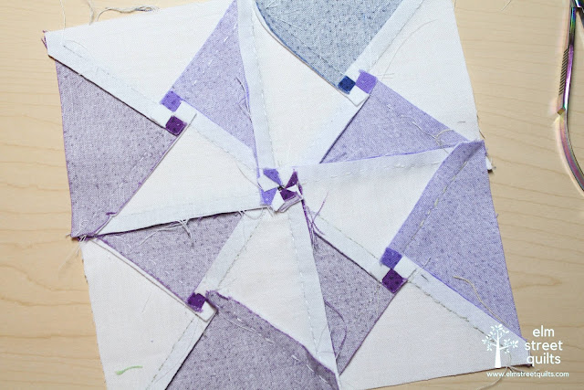 Hand Pieced QAL : The Quarter-square Triangle Block (Block 4) | Elm ...