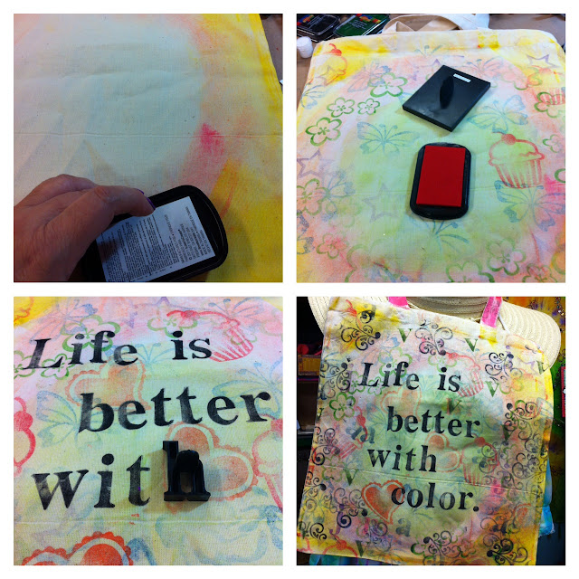 Ink Stamped Pouches - Crafty Chica