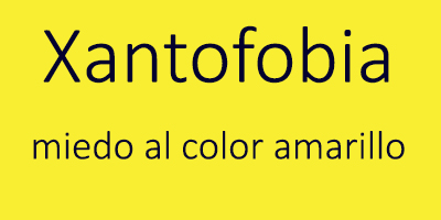 Xantofobia: miedo al color amarillo