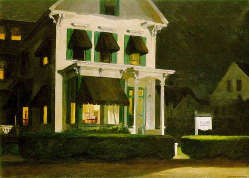 Edward Hopper House in the Moonlight