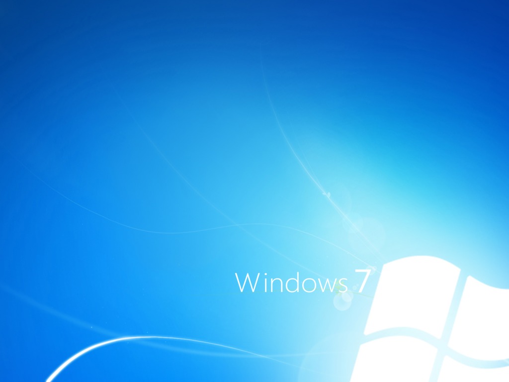 Download besplatne pozadine 1024x768: Svijetloplavi Windows 7