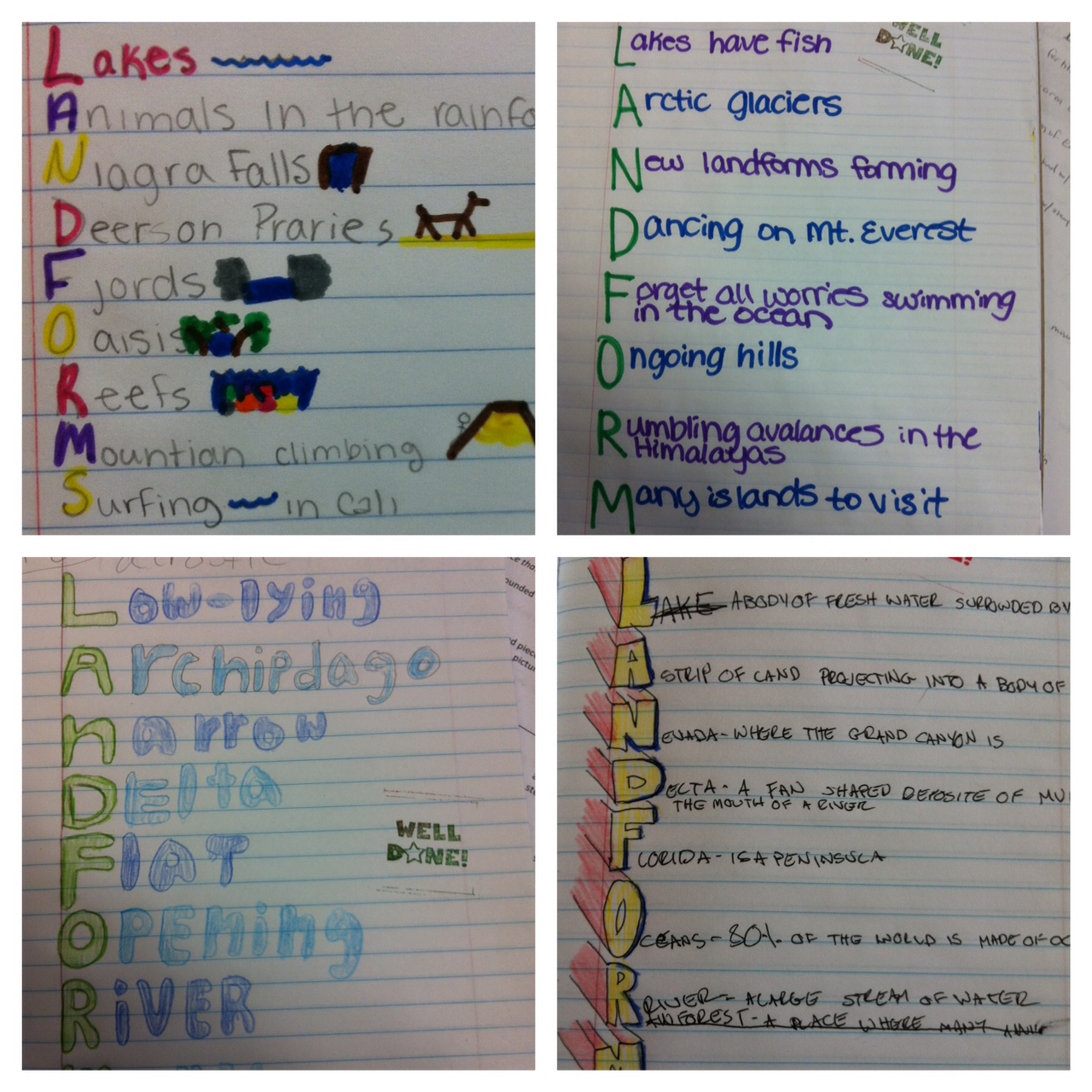 Creath's Class: Landforms Acrostic