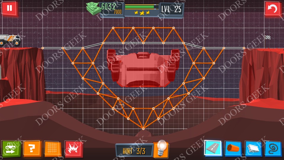 Build a Bridge! [Space] Level 25 Solutions ~ Doors Geek