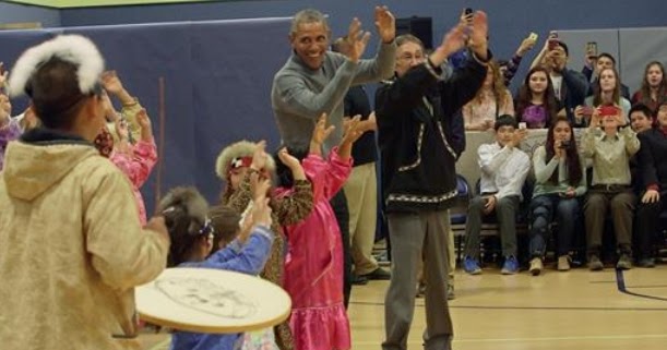 White Wolf : President Obama Do a Yup’ik Dance With Native Alaskan Kids