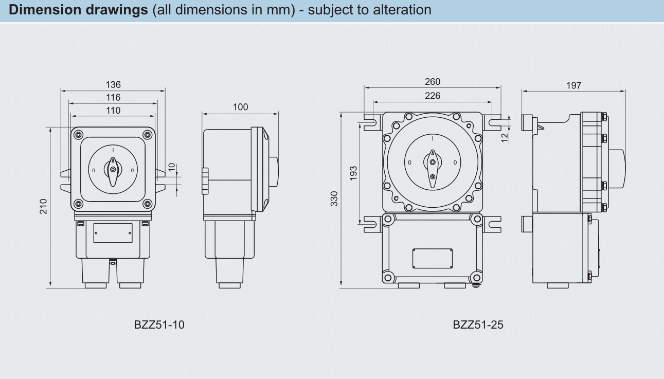 Instalation switches explosion proof BZZ51 WAROM / switch explosion ...