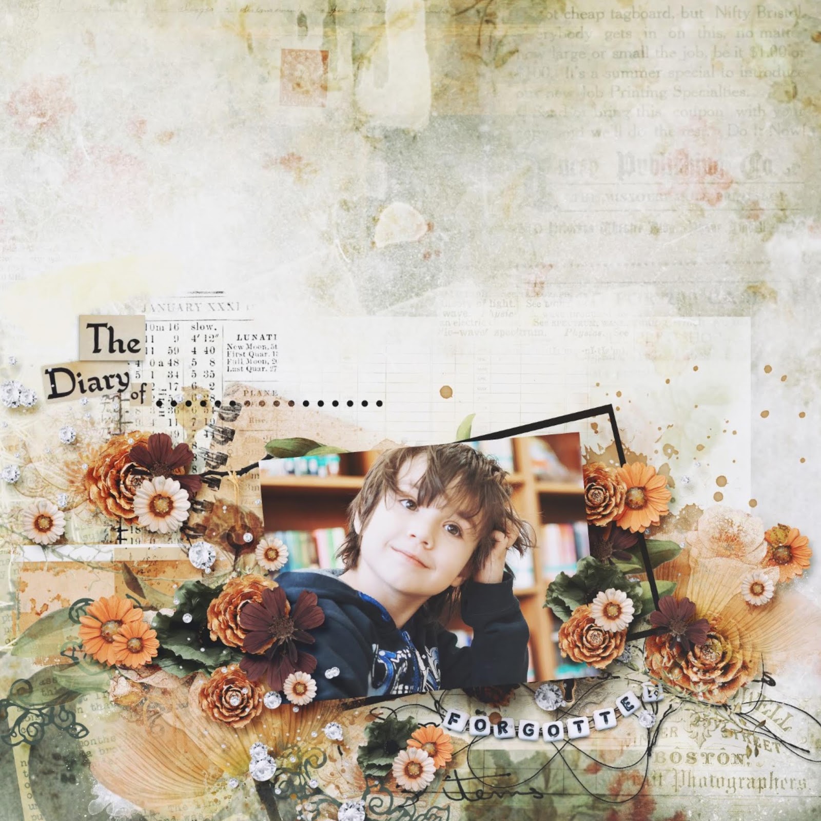 E-scape and Scrap: G&T Designs - Forgotten Diaries Kit & Freebie