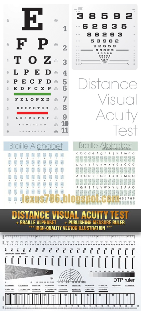 Quality Graphic Resources: Distance Visual Acuity Test - Vector Stock