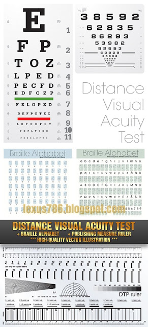 Quality Graphic Resources: Distance Visual Acuity Test - Vector Stock