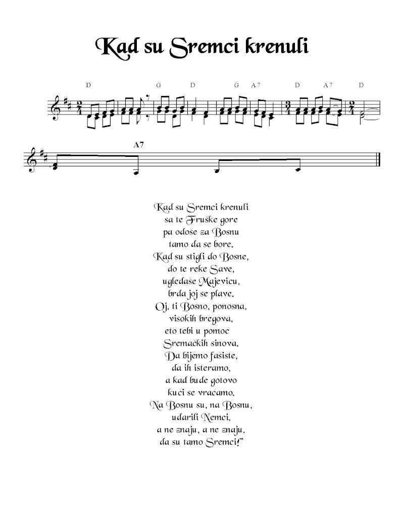 Scores for Balkan music Note za Harmoniku Violinu: Note Za Harmoniku ...