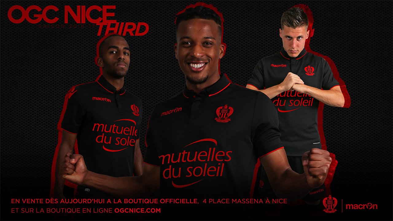 OGC Nice 16-17 Home, Away, Third & Fourth Kits Revealed - Footy Headlines