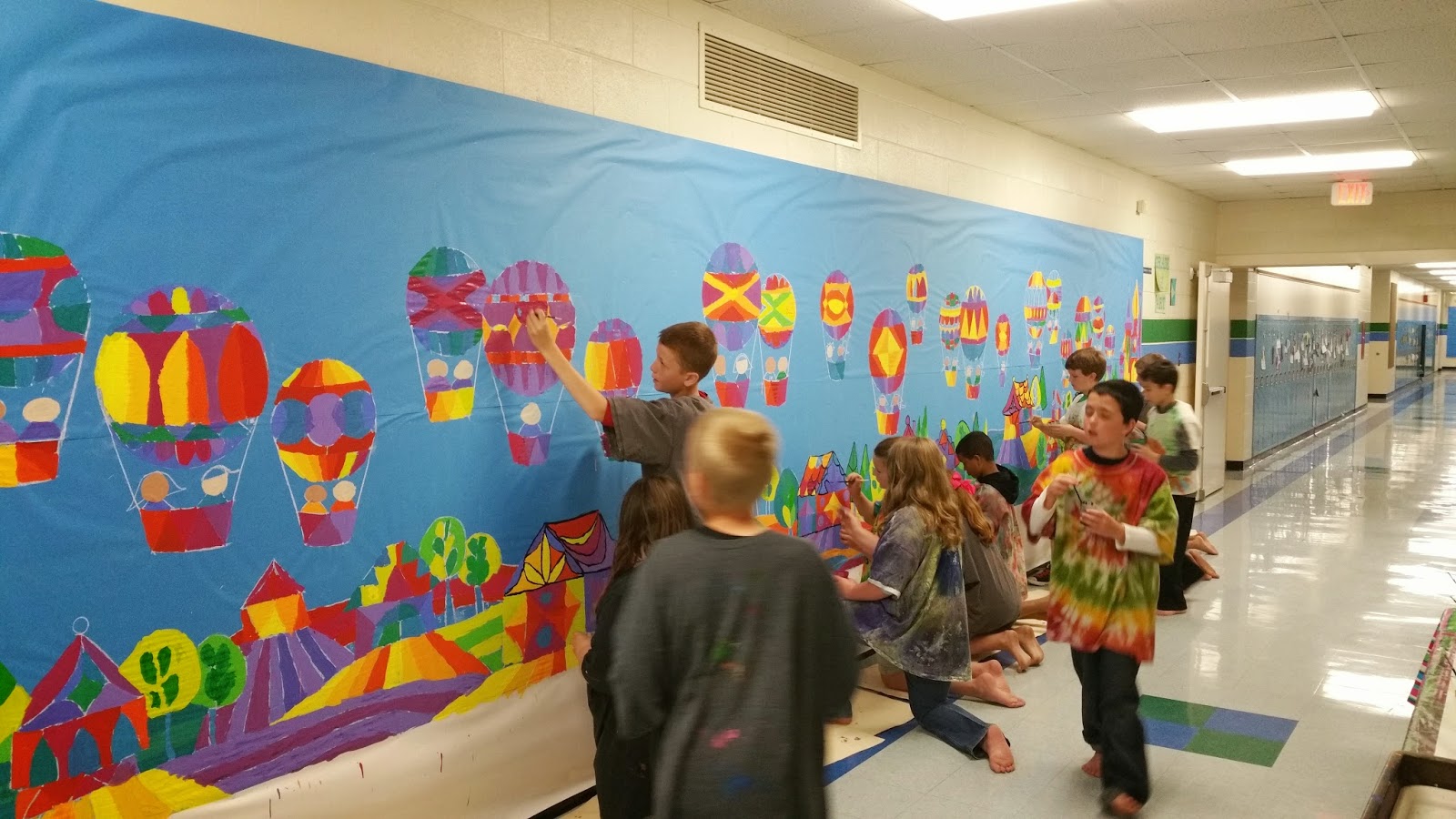 Paintbrush Rocket: Collaborative Mural Painting!!!