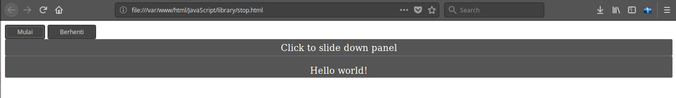 JQuery Tutorial Part 4 : JQuery Stop Animation - CREATE-SCRIPT - ANGGA BLC TELKOM