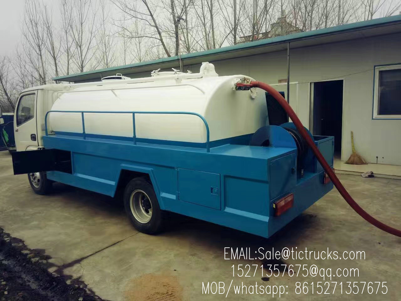 vacuum tanker truck china: Small Septic tank with pressure water ...