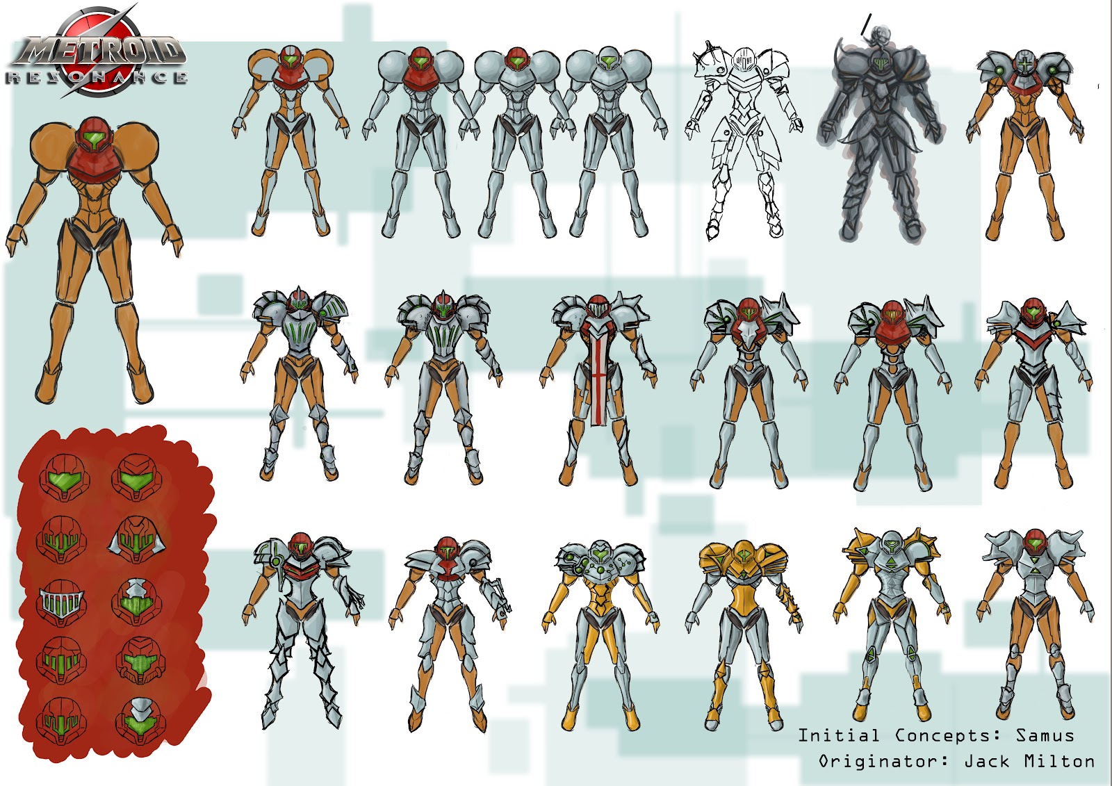 Tea Crusading - Concept Art and Character Design: Metroid Resonance - Samus