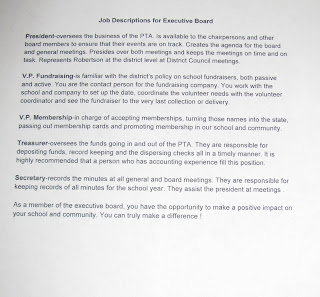 Robertson PTA: 2013-2014 Executive Board Positions