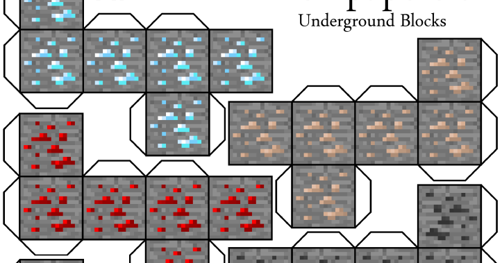 paper craft: NEW 348 PAPERCRAFT MINECRAFT BLOCKS PRINTOUTS