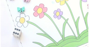 Counting Butterflies Roll and Cover Preschool Math Game | School Time ...