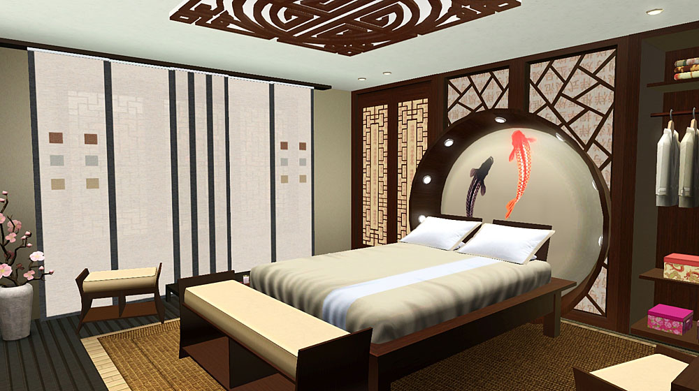 Corporation "SimsStroy": The Sims 3. Asian bedroom.