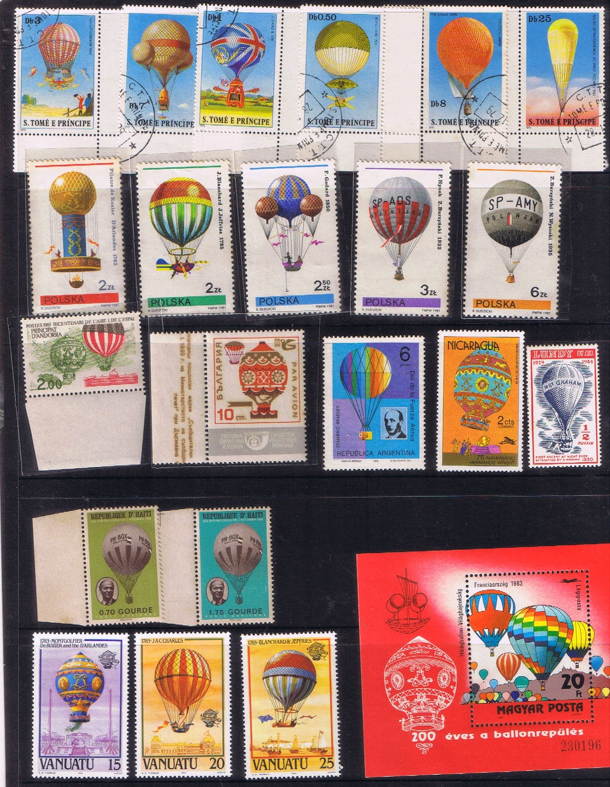 Aviation Stamps: Balloons