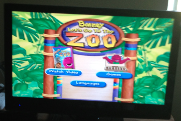 Huge Barney Fan : Barney DVD Menu.