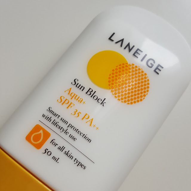 Laneige Sun Block Aqua+ SPF 35 PA++ Sunblock Review | FISHMEATDIE