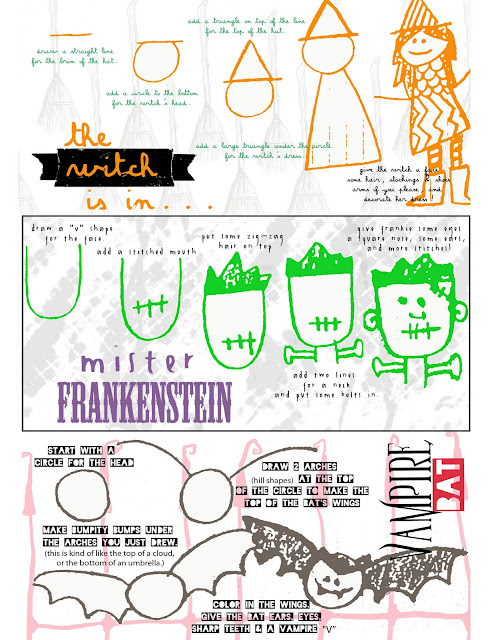 Love Notes by Lauryn: how to draw halloween characters