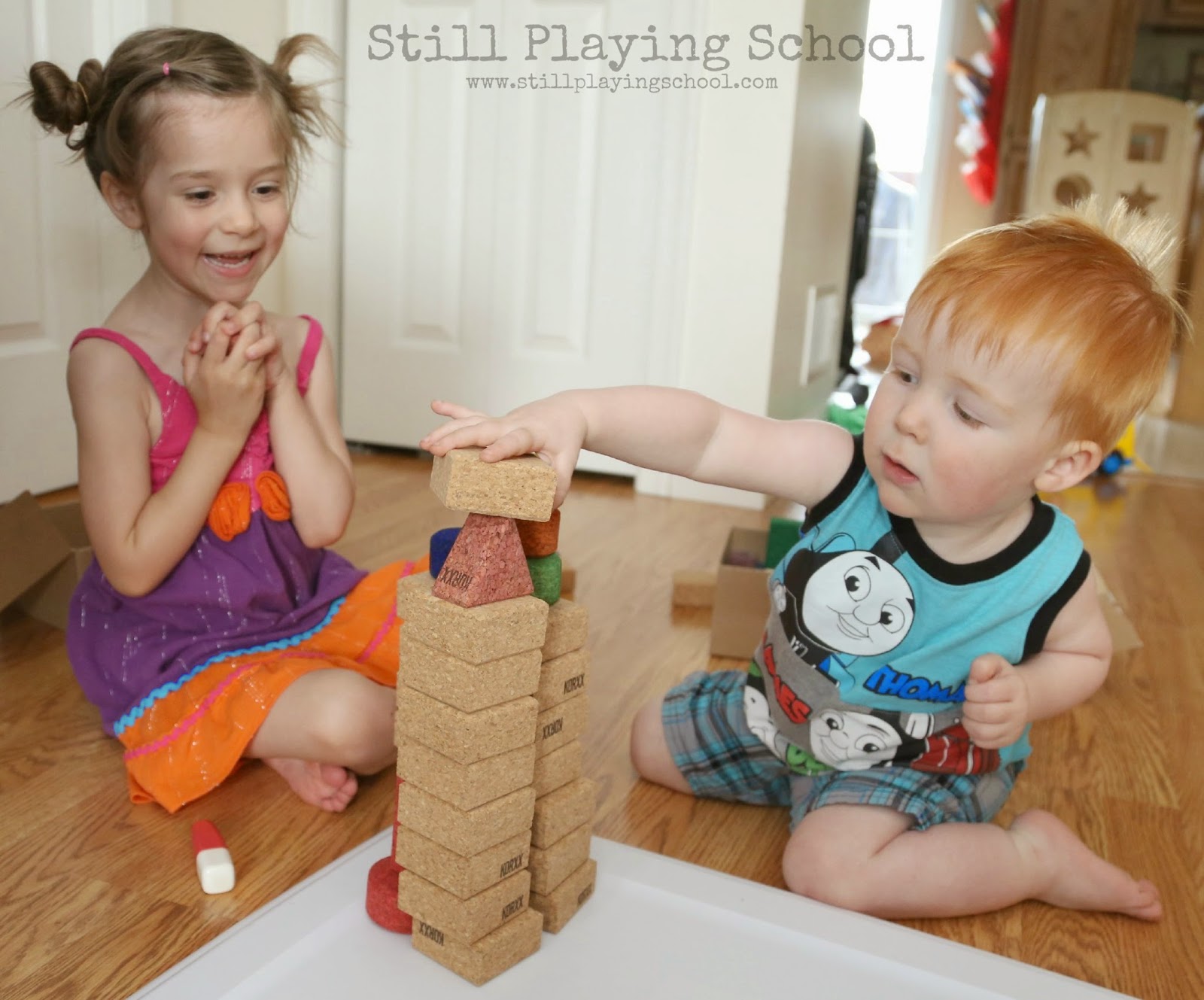 Korxx Cork Building Blocks Review & Giveaway | Still Playing School