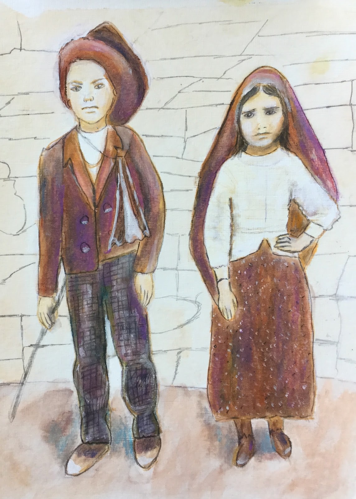 Sacred Art by Joan Grayson: Jacinta and Francisco Marto
