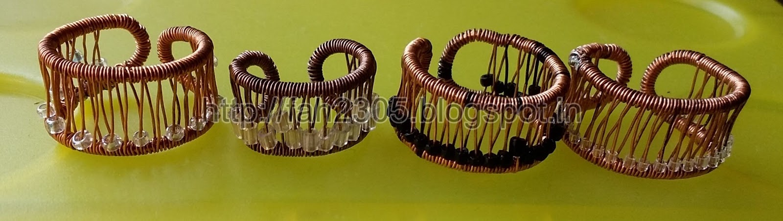 Fah Creations: More Copper Wire Finger Rings